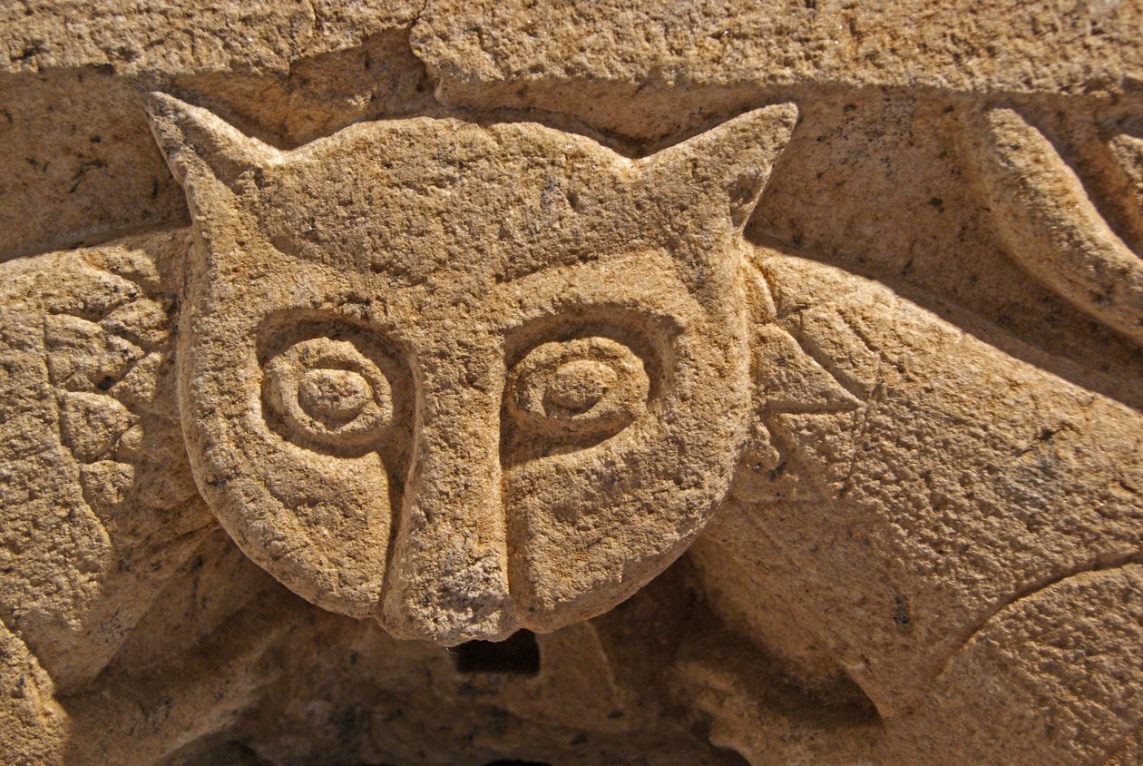 Detail of a zoomorphic Capital from one of the original columns