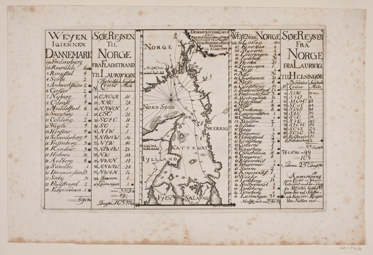 Map of Skagerrak and Kattegat with Surrounding Regions