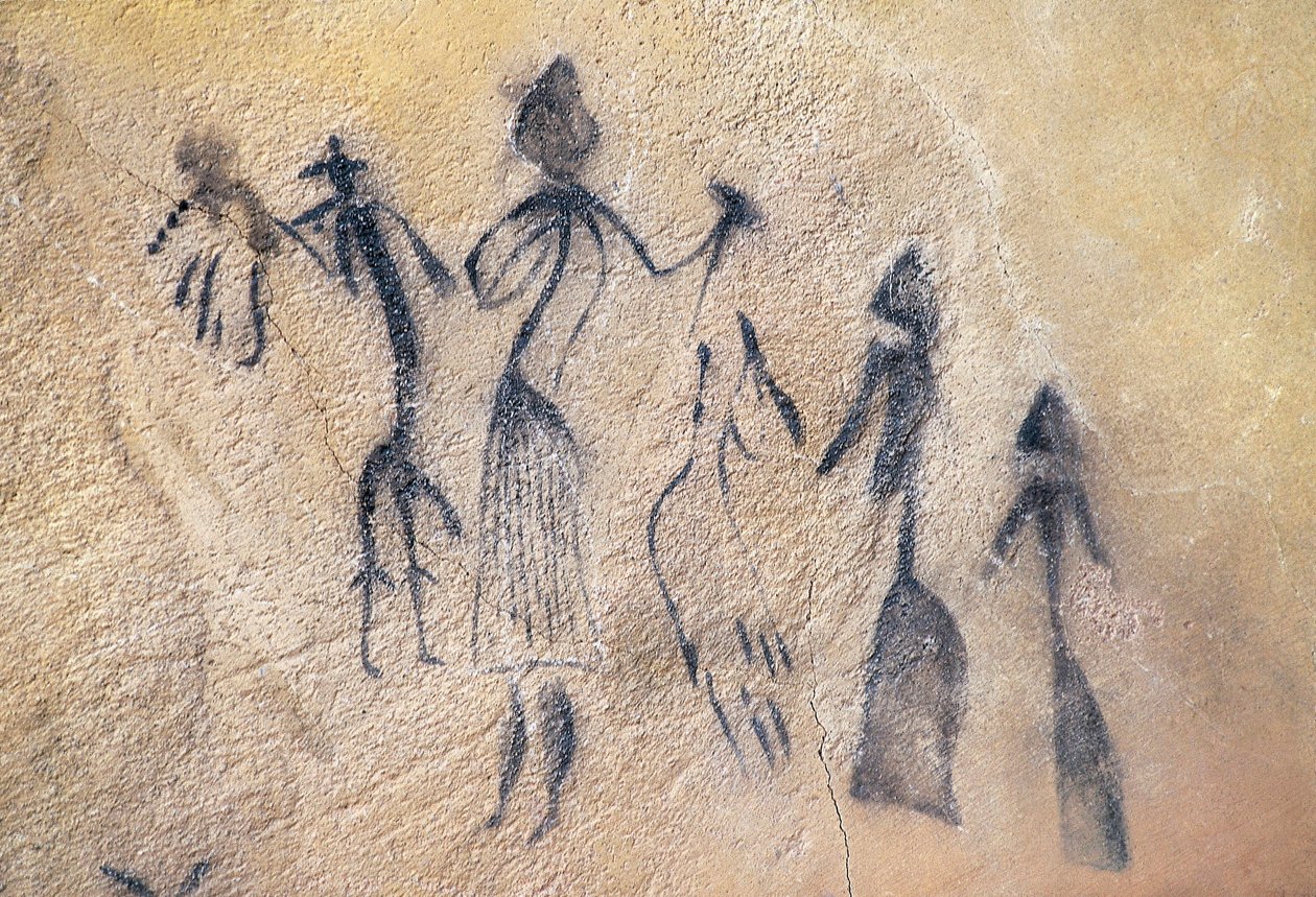 Phallic Dance of Type Stylized-Naturalistic, Mesolithic Art