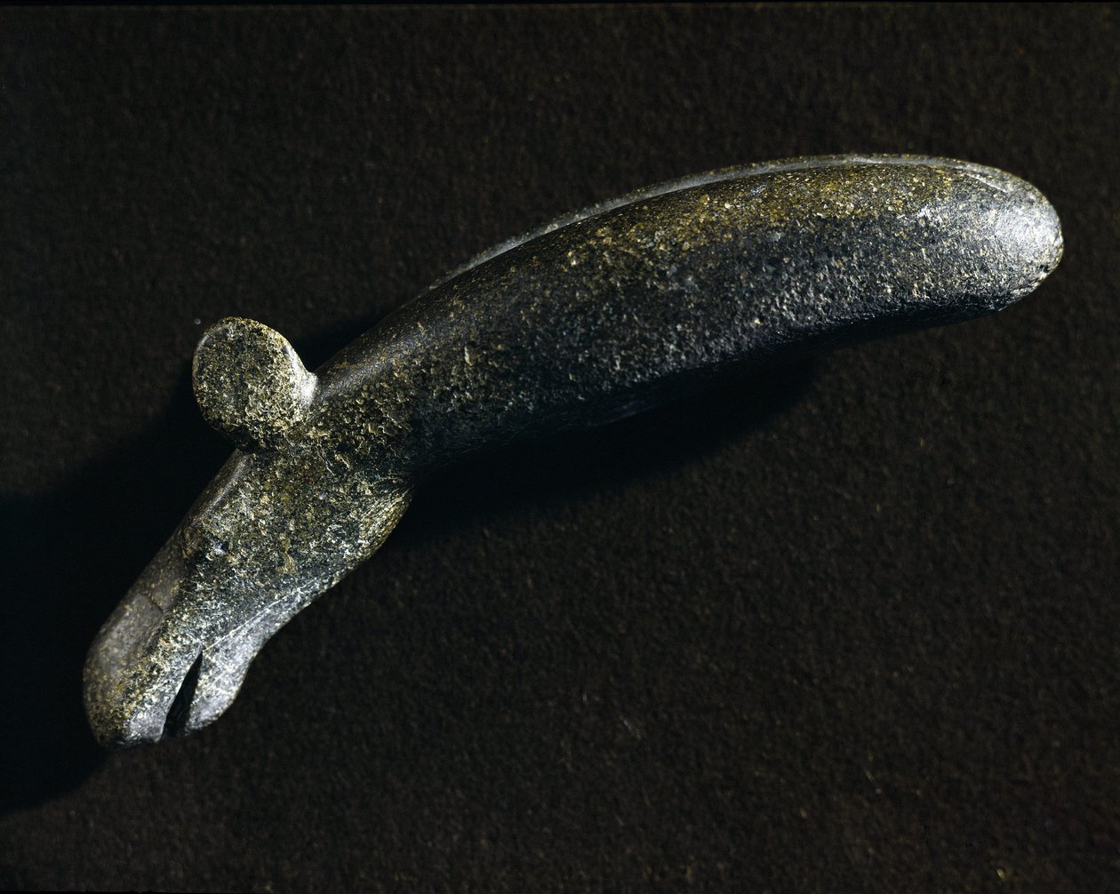 Diorite tool in the shape of elk. Stone Age. Swedish Museum of National ...