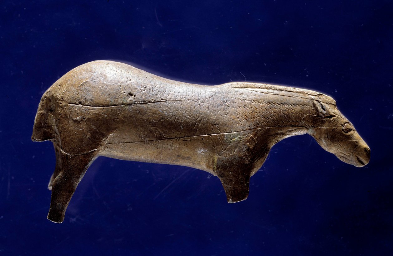 Sculpture of Horse in Ivory Mammoth from the Cave of Espelugues