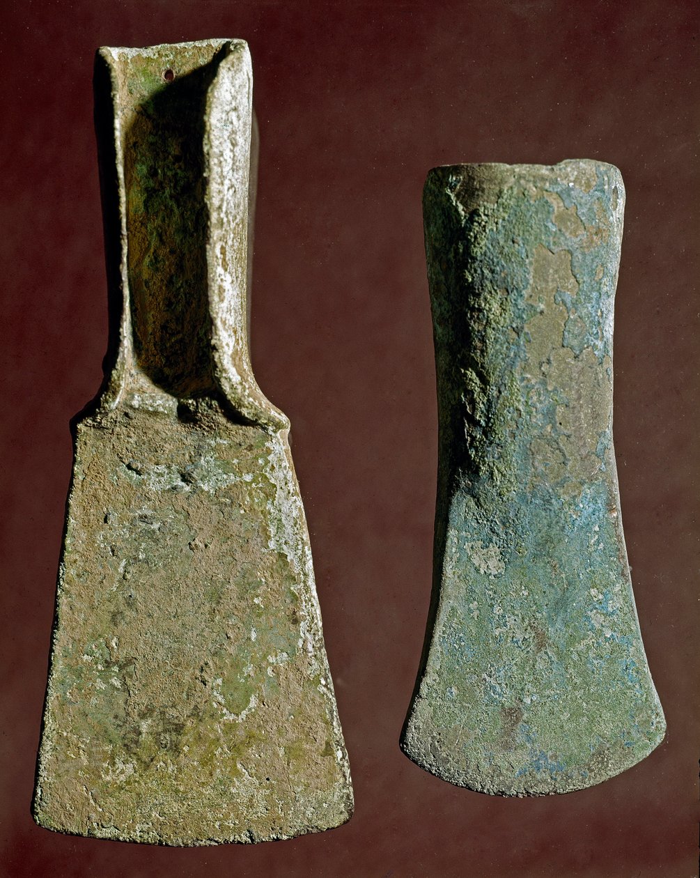 Prehistory: Axe and Spear Tip in Flint