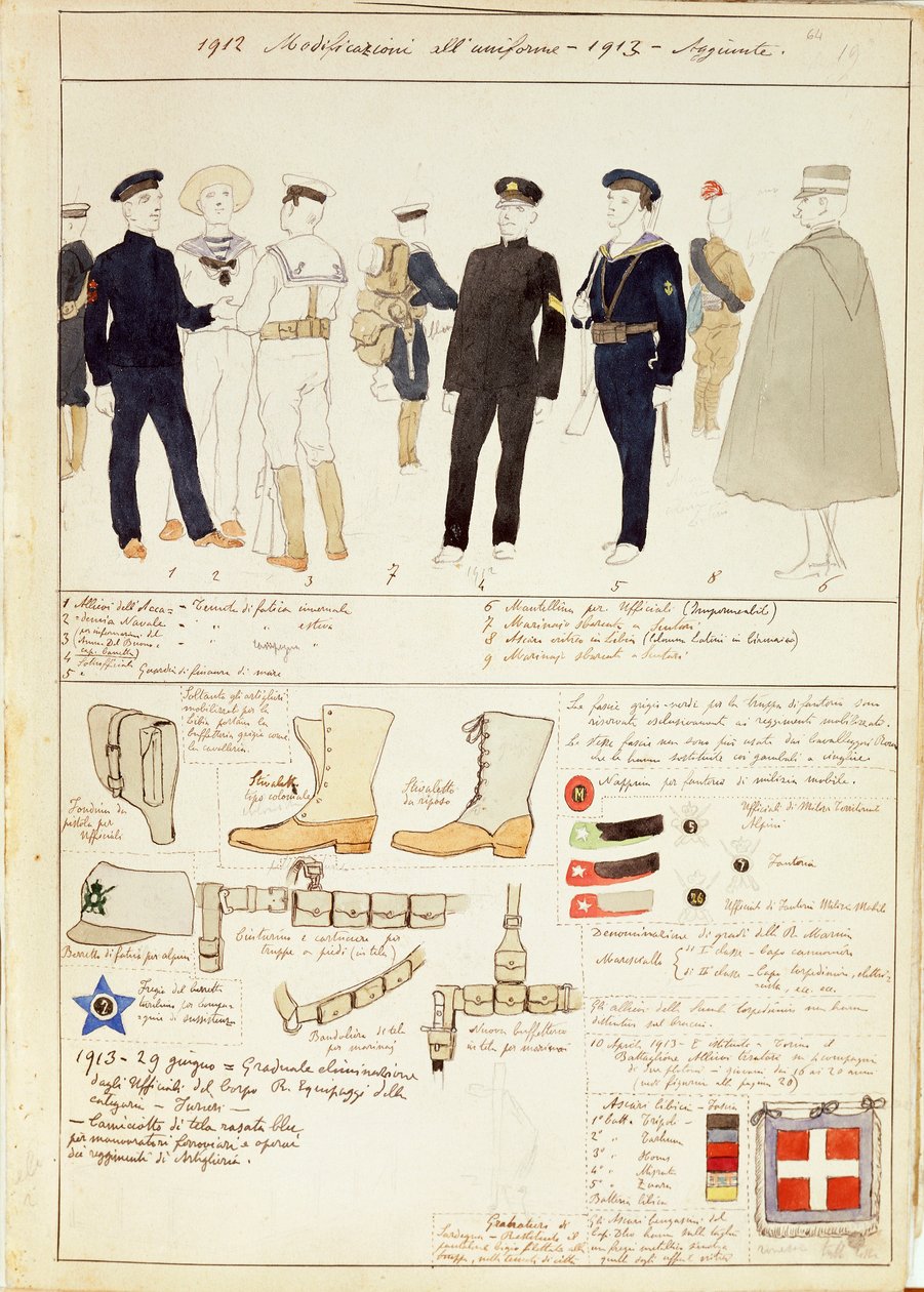 Uniform Variations of Kingdom of Italy by Quinto Cenni