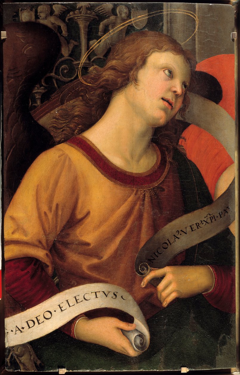 An Angel (Fragment of Baronci's Altarpiece) by Raphael