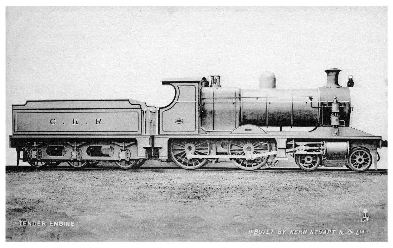 4-4-0 Tender Engine, Steam Locomotive Built by Kerr, Stuart and Co ...