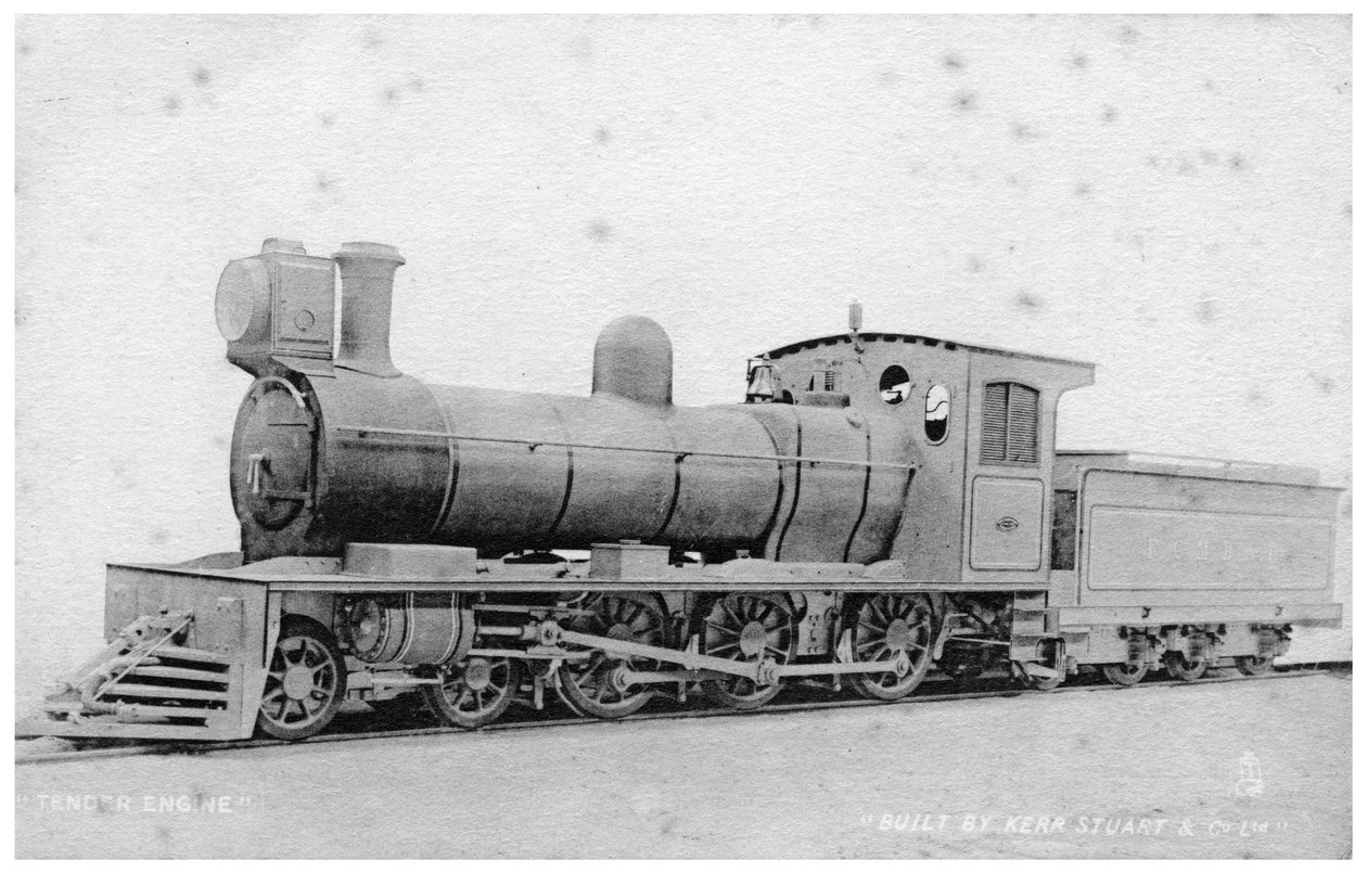 4-6-0 tender engine, steam locomotive built by Kerr, Stuart and Co ...