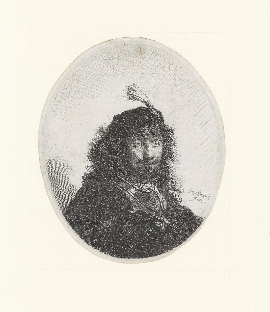 Rembrandt with the sword and the egret