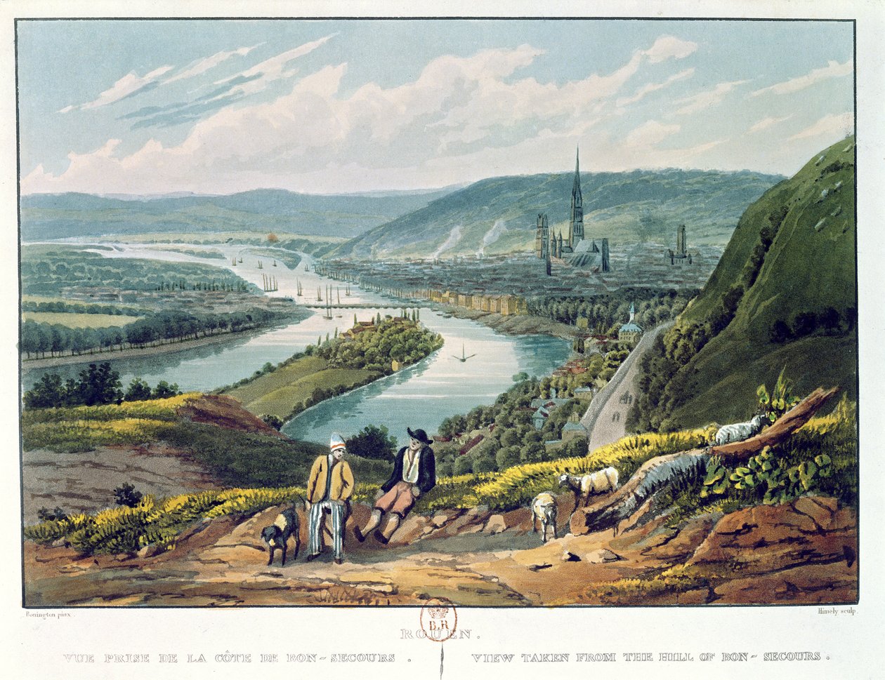 Rouen, view from the hill of Bon-Secours