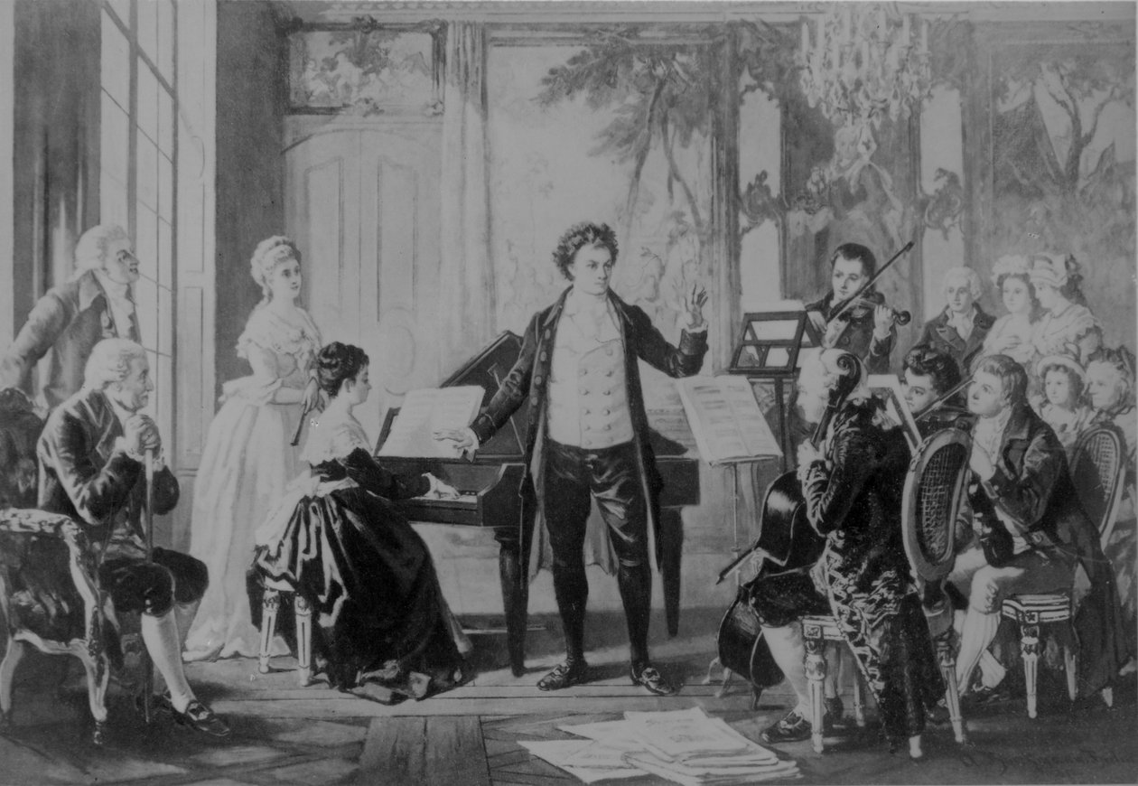 Ludwig van Beethoven (engraving) by Richard Brend'amour