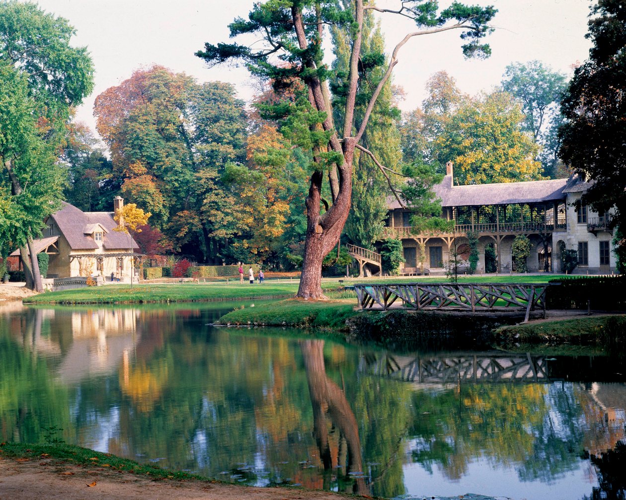 The Queen's House in the Hamlet of Queen Marie Antoinette, in the park ...