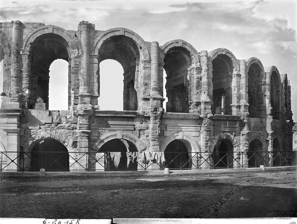 Exterior View of the Amphitheatre by Roman: Fine art print