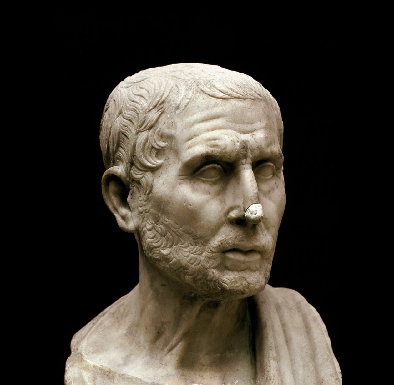 Marble Bust of the Greek Philosopher and Historian Poseidonios ...