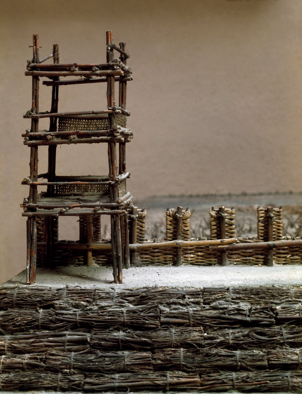 Model reproducing the siege and the battle of Alesia in September 52 BC ...