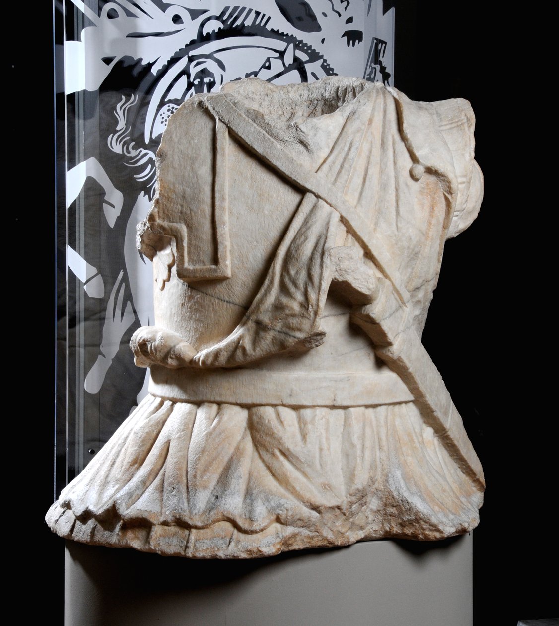 Sculpted torso of a cavalryman by Roman Roman