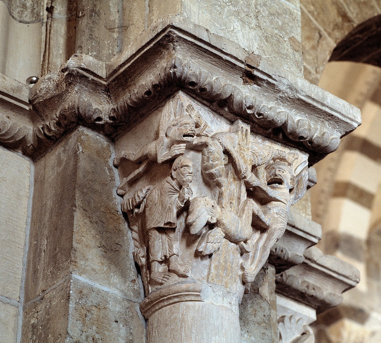 The Vision of St Anthony of Padua (carved capital)