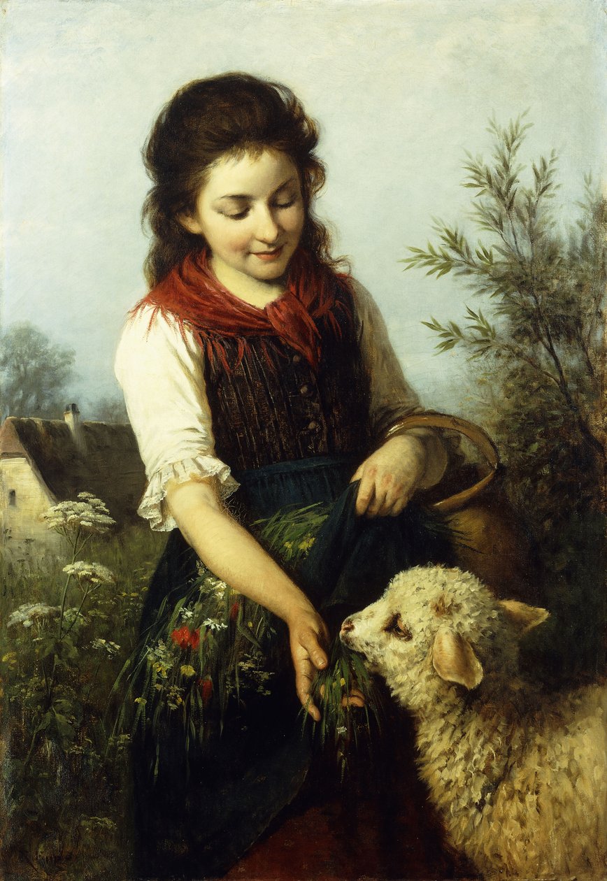 Feeding the Lamb by Rudolf Epp: Buy fine art print