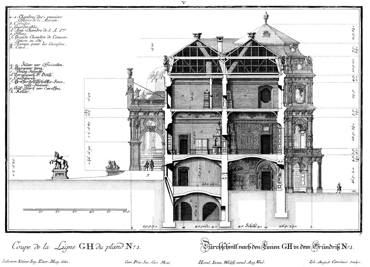 Cross-Section of the Three-Story Eastern Wing