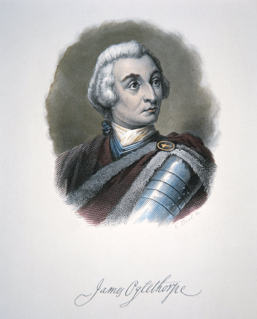 James Edward Oglethorpe by School American: Fine art print