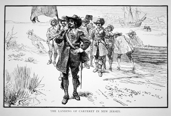 Philip Carteret lands in the former Dutch colony of New Jersey in 1664