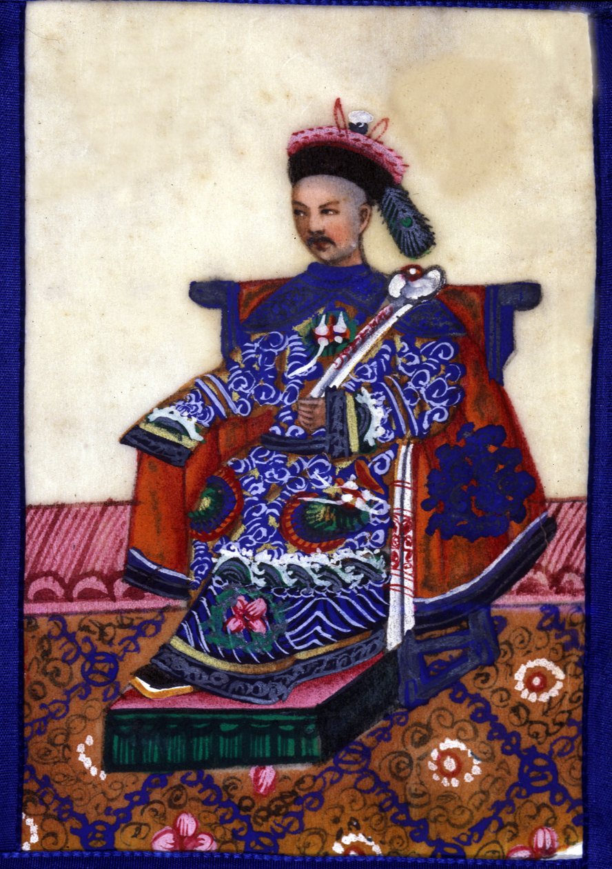 Chinese Mandarin. Painting on Rice Paper by School Chinese