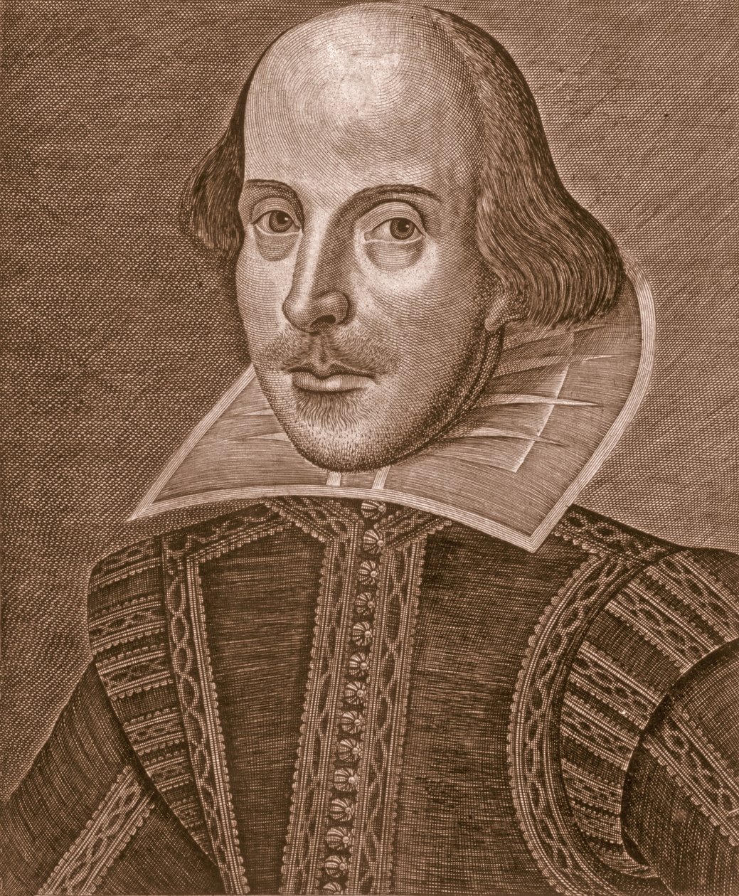 Portrait of William Shakespeare, engraved by Martin Droeshout