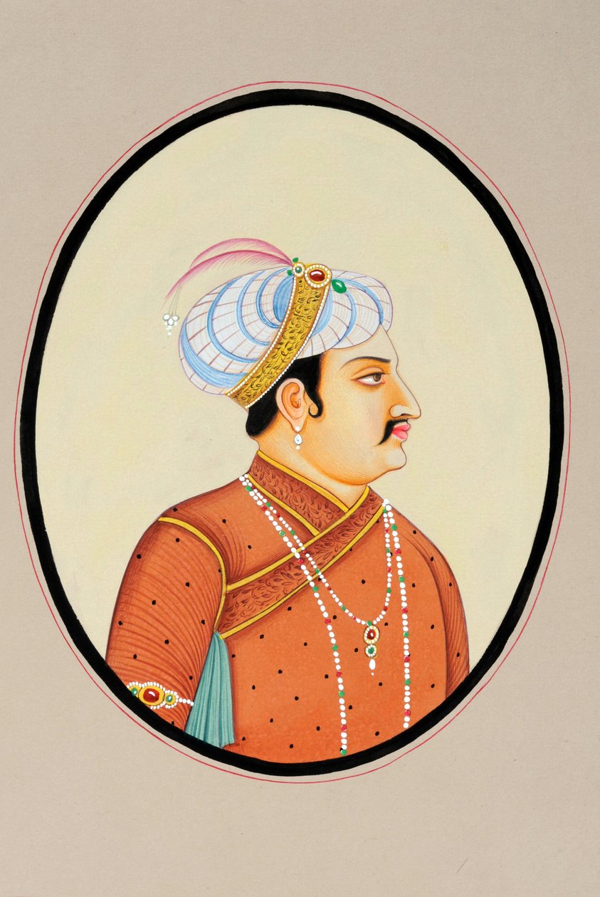 Miniature Painting of Mughal Emperor Jahangir