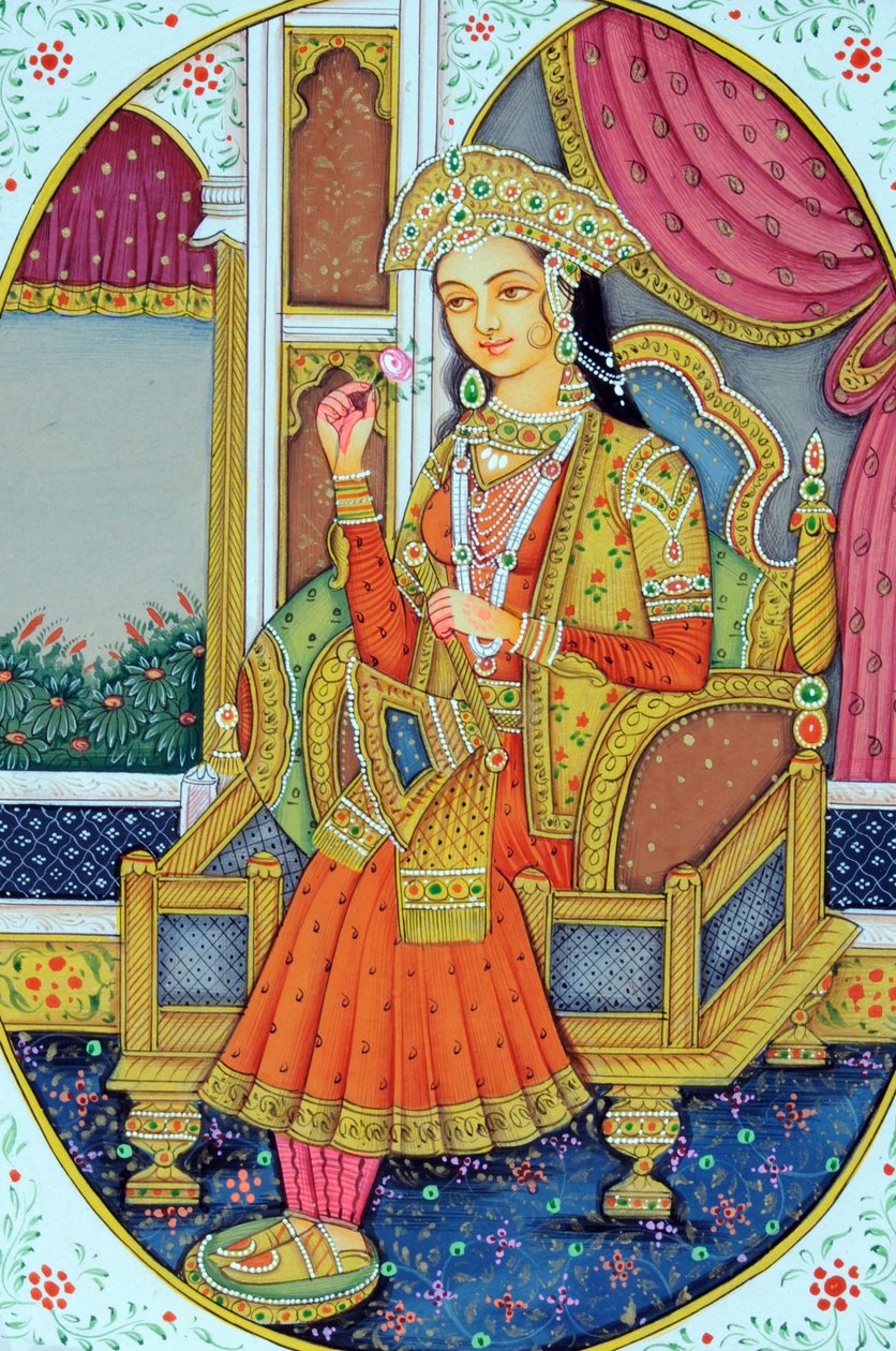Mughal Queen Mumtaz Mahal by School Indian: Fine art print