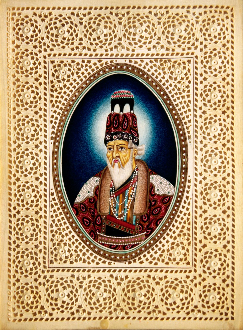 Painting of Mughal Emperor Shah Jahan on Ivory