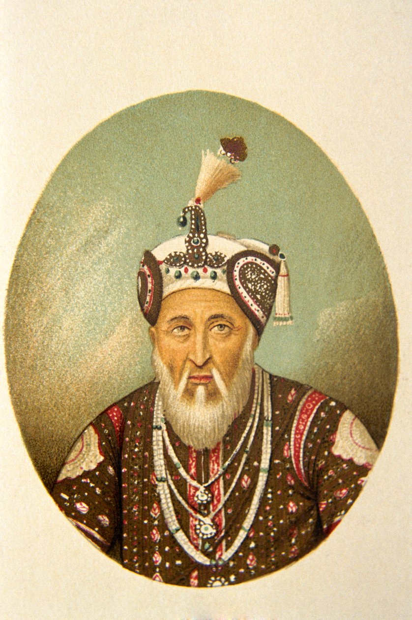Portrait of Mughal Emperor Akbar Shah, India