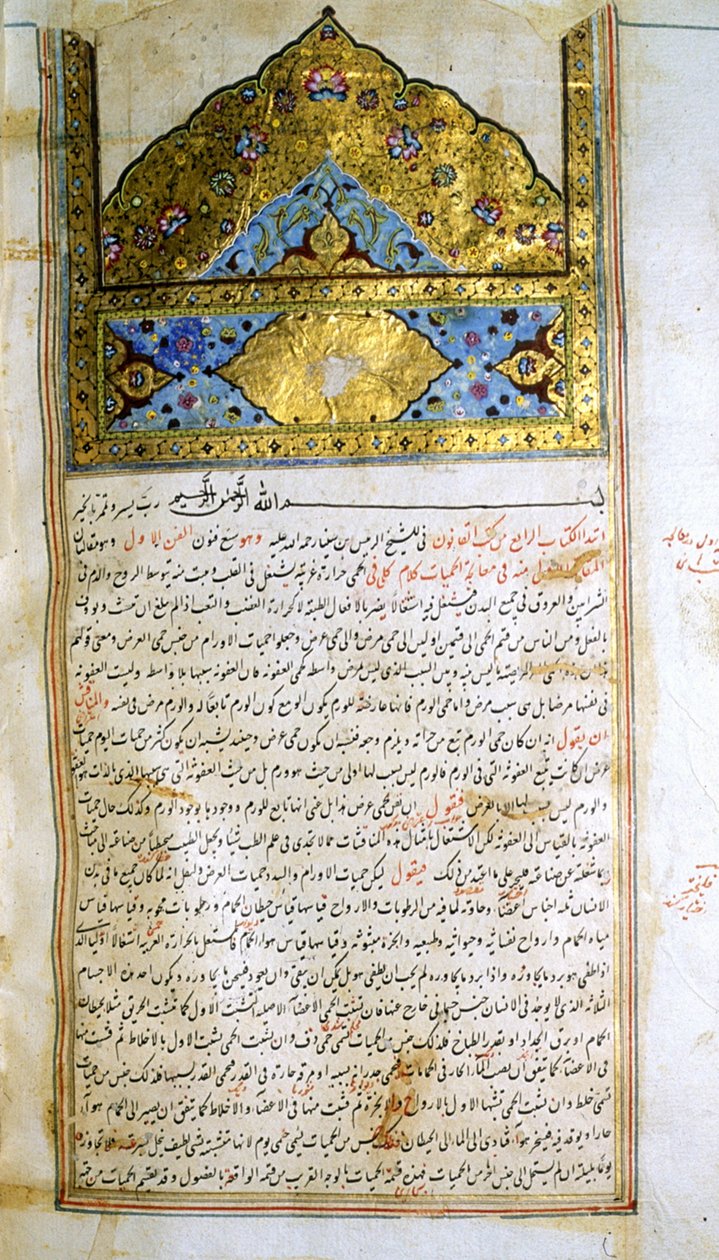 Page from The Canon of Medicine by Avicenna