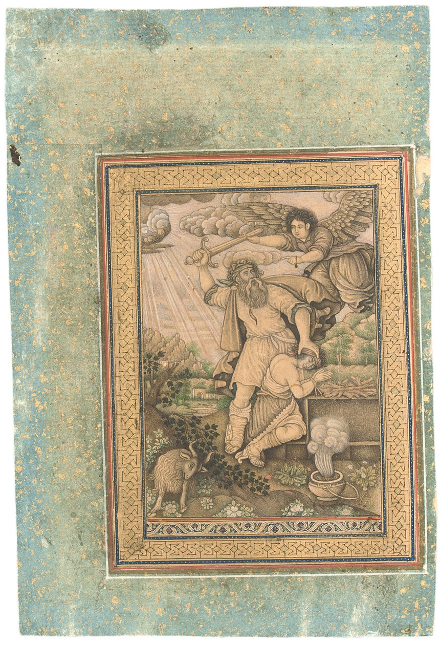 The Sacrifice of Isaac by School Iranian: Fine art print