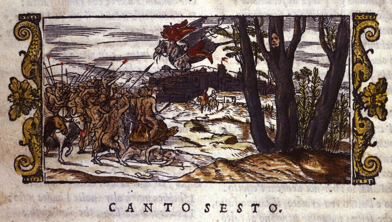 Ruggiero is carried by the hippogriff to the island of Alcina where he ...