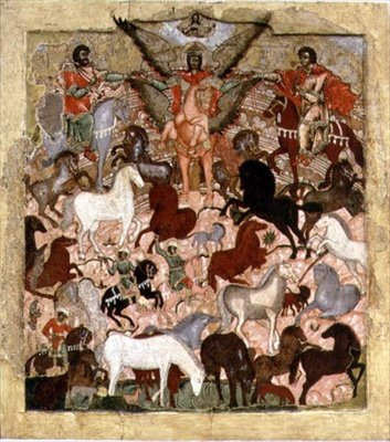 The Miracle of the Archangel Michael, Russian icon, late 17th-early ...