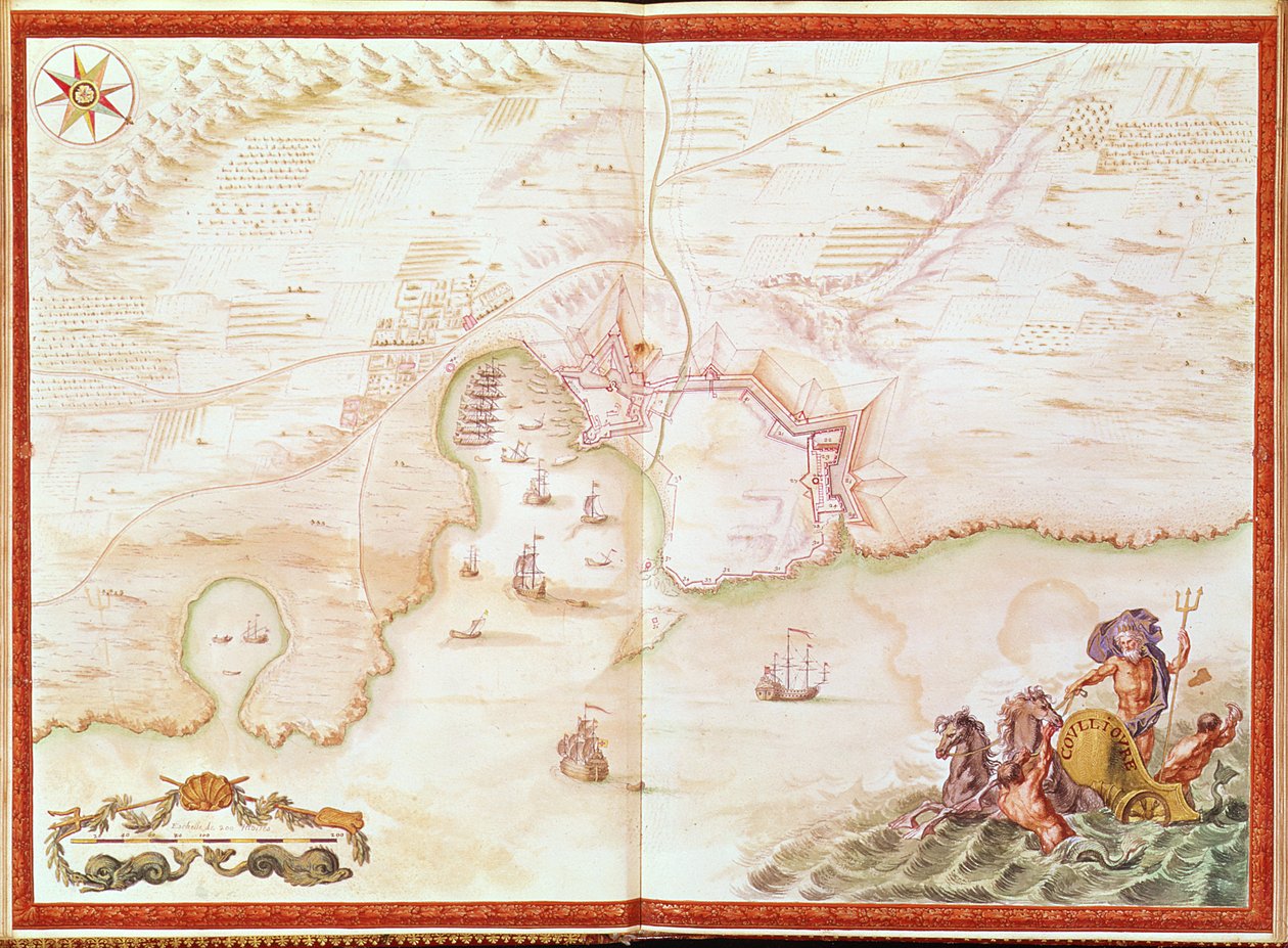 Map of Collioure by Sebastien Le Prestre de Vauban