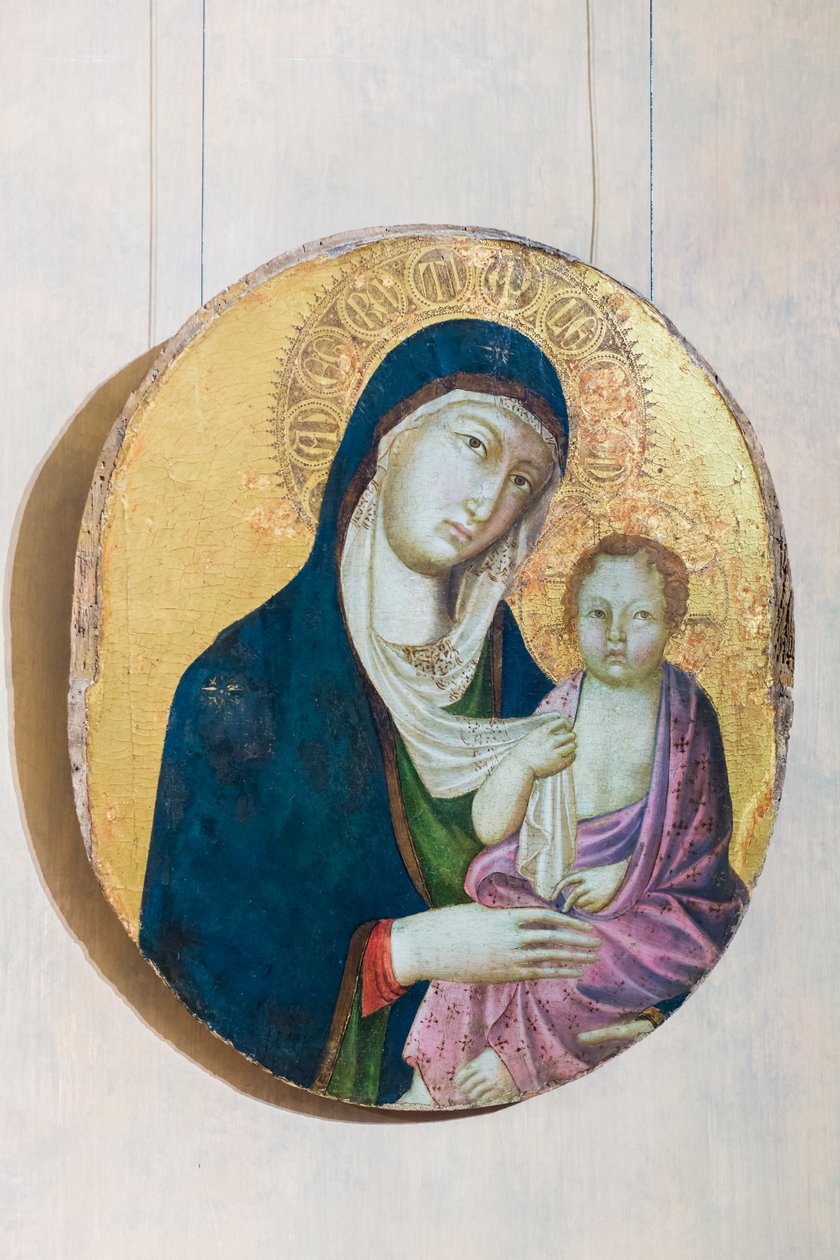 Madonna and Child by Segna di Bonaventura: Fine art print