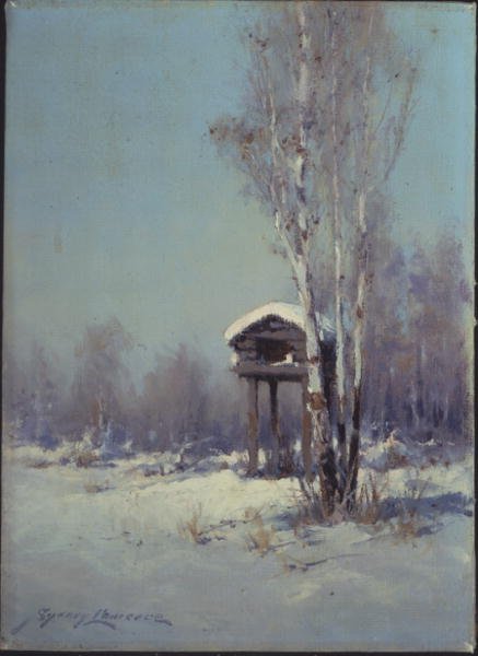 Indian Cache, Alaska by Sidney Laurence: Fine art print