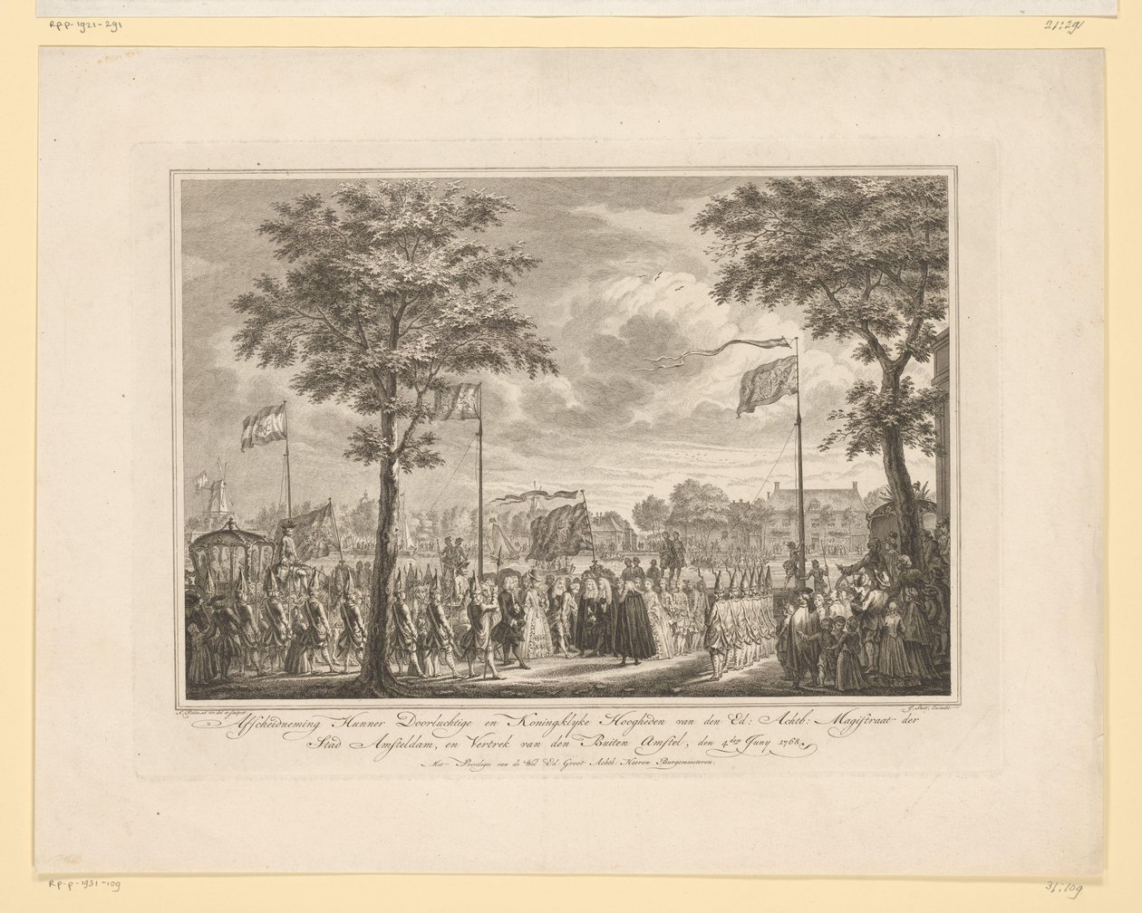 Farewell of William V and Wife at Buiten Amstel, 1768
