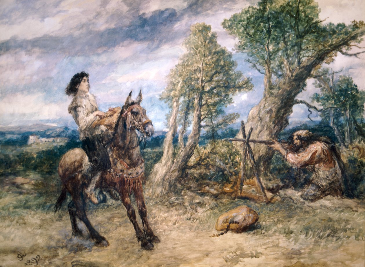 First Adventure of Gil Blas, 1892 by Sir John Gilbert