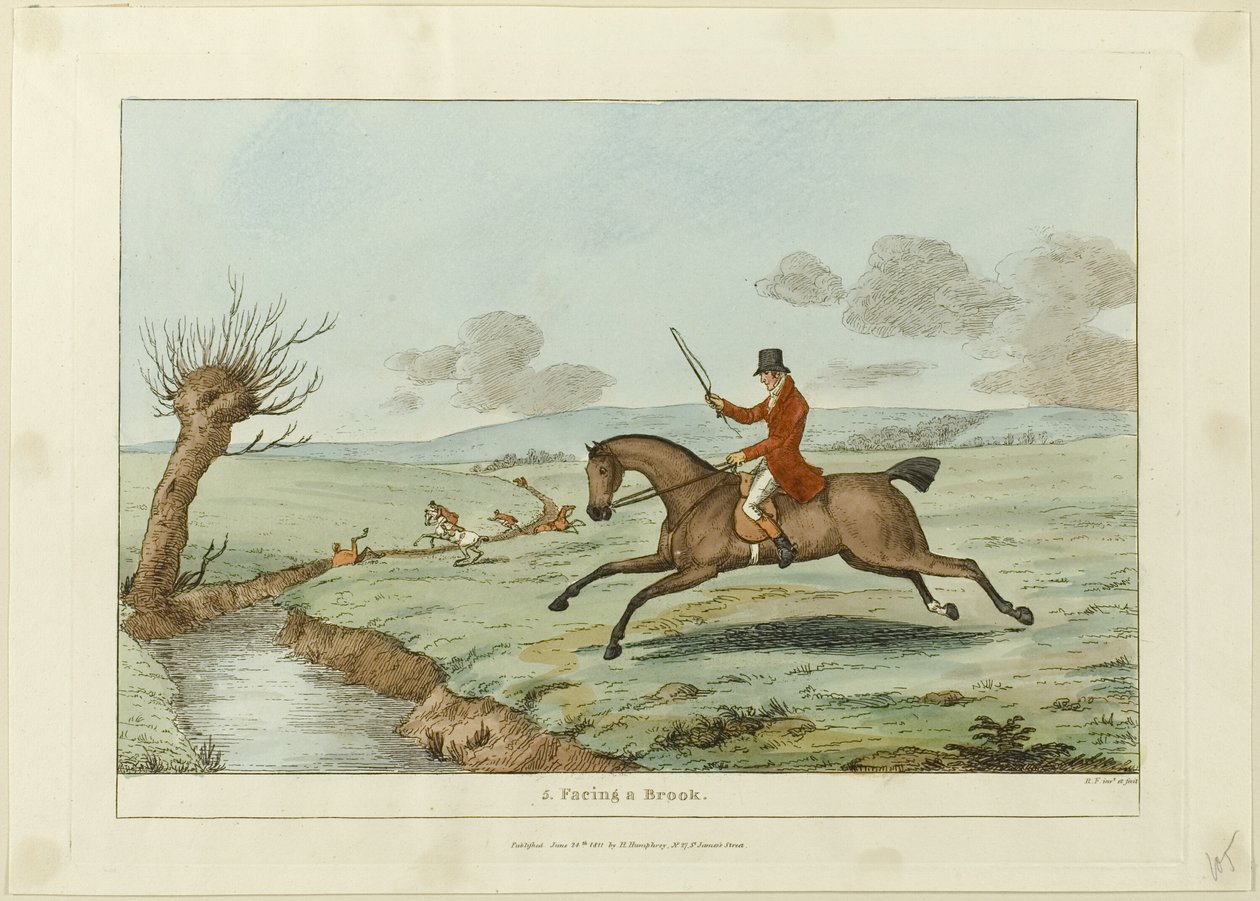 Facing a Brook, plate five from Indispensable Accomplishments