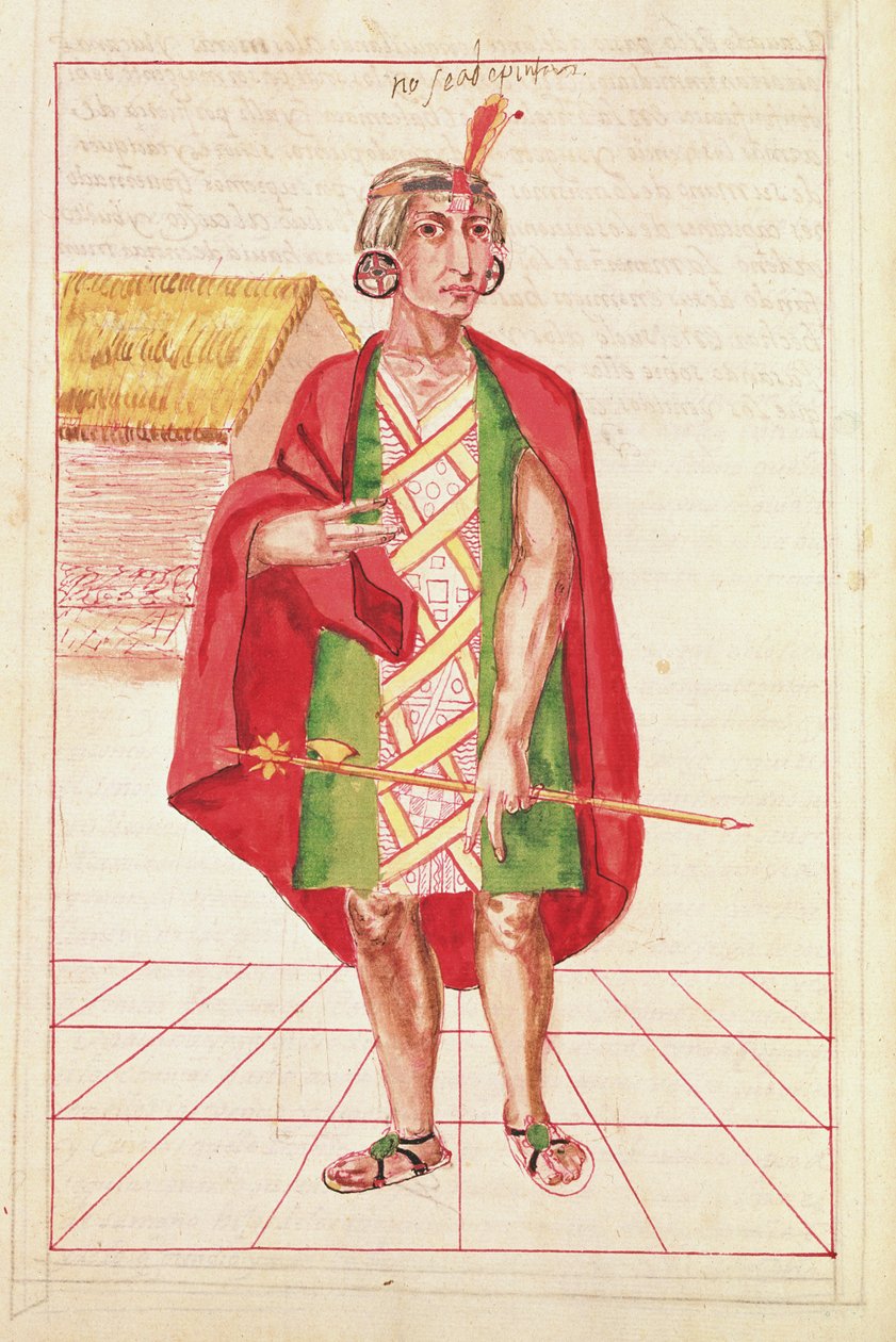 Illustration from 'Historia y Genealogia Real de los Reyes Incas del Peru, de sus hechos ...
