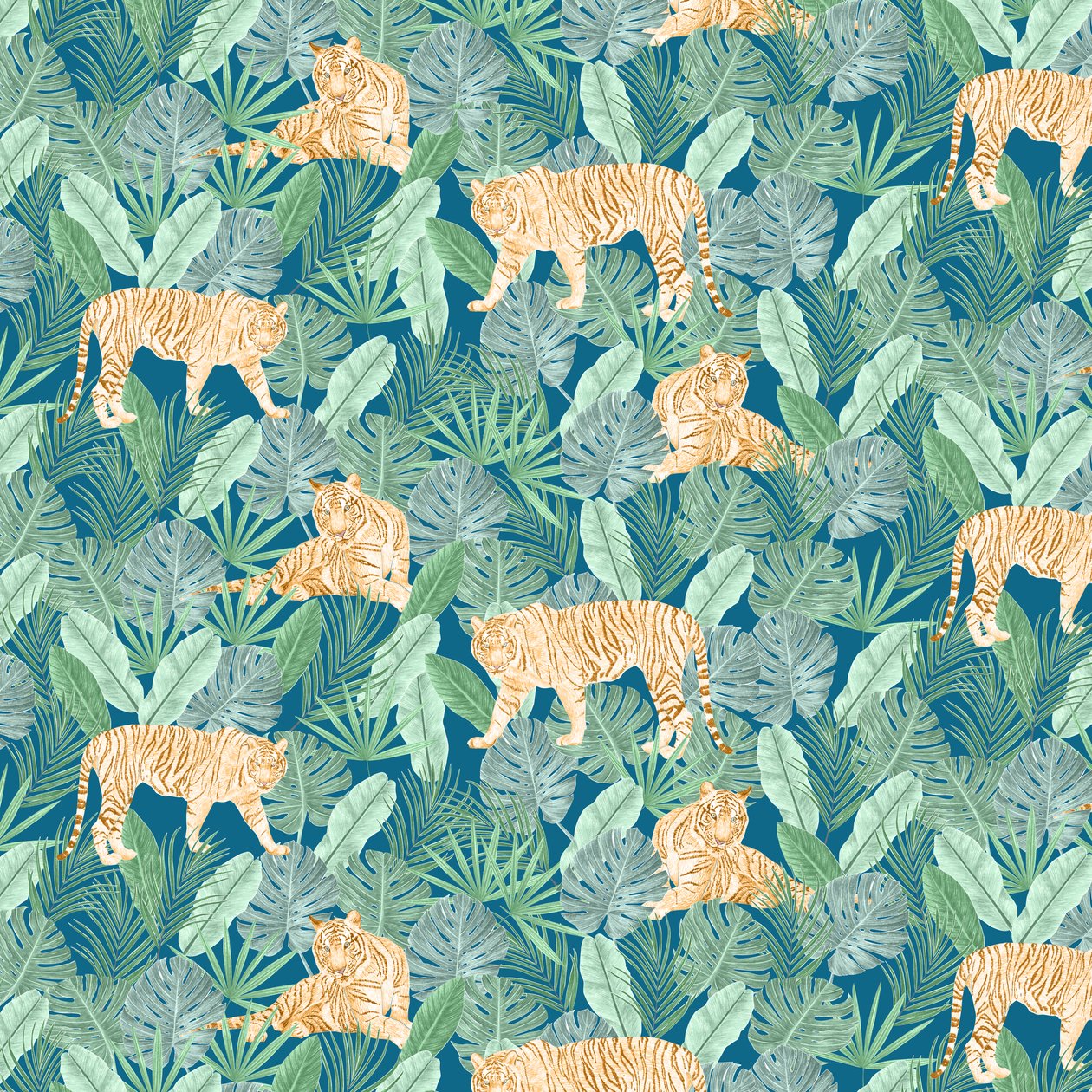 Tigers Pattern by Stacy Hsu: High-quality fine art print