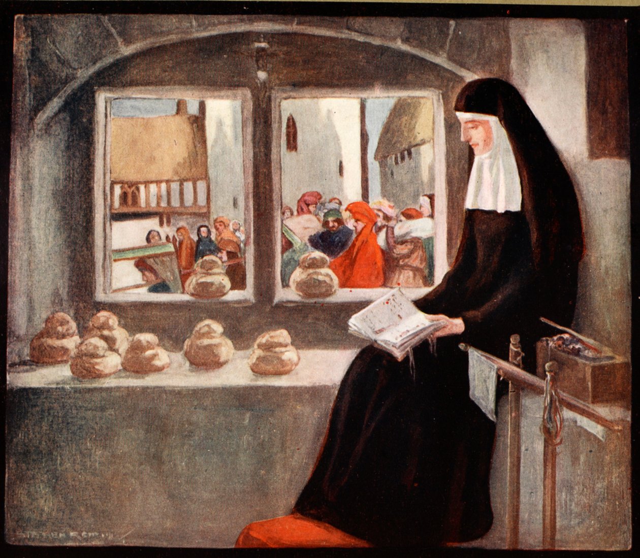 Lady Julian of Norwich, Illustration from 'The Mighty Army' by Winifred ...