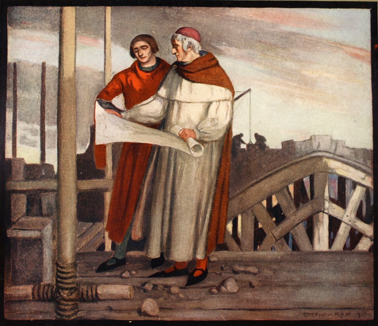 William of Wykeham, illustration from 'The Mighty Army' by Winifred M ...