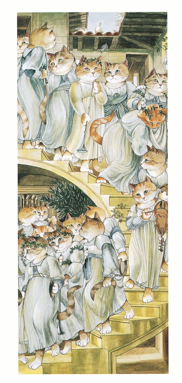 Illustration from Pre-Raphaelite Cats by Susan Herbert