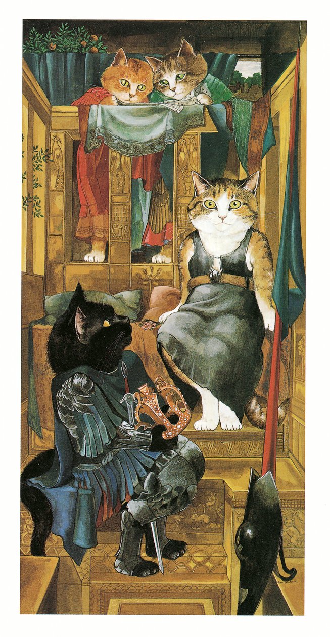 Illustration from Pre-Raphaelite Cats by Susan Herbert