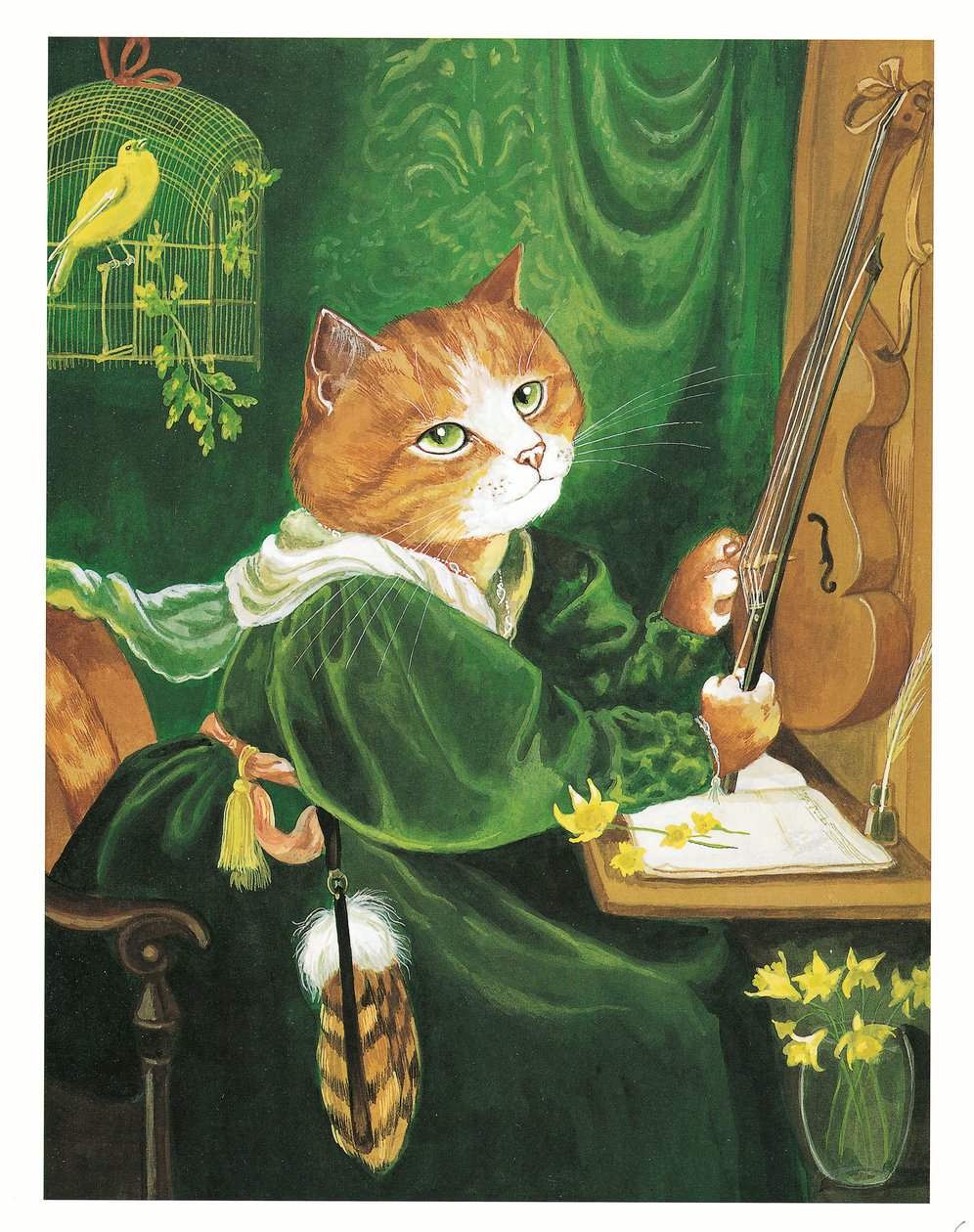 Illustration from Pre-Raphaelite Cats by Susan Herbert