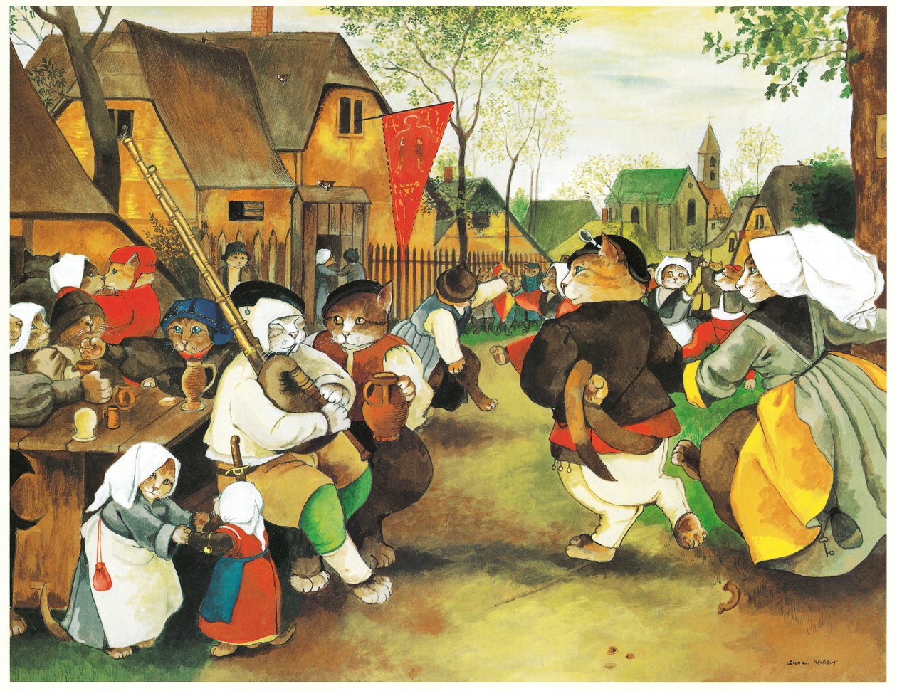 Illustration from The Cats' Gallery of Western Art