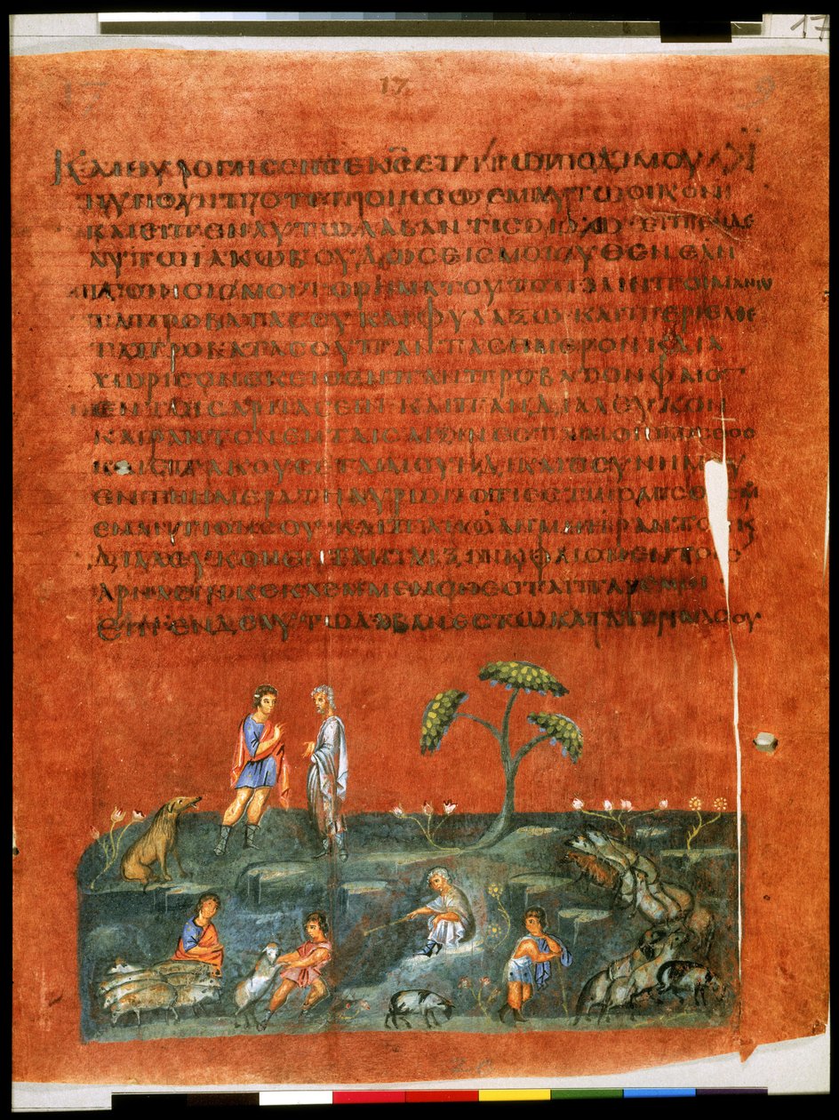 Jacob and Laban Dividing the Flocks by Syrian School