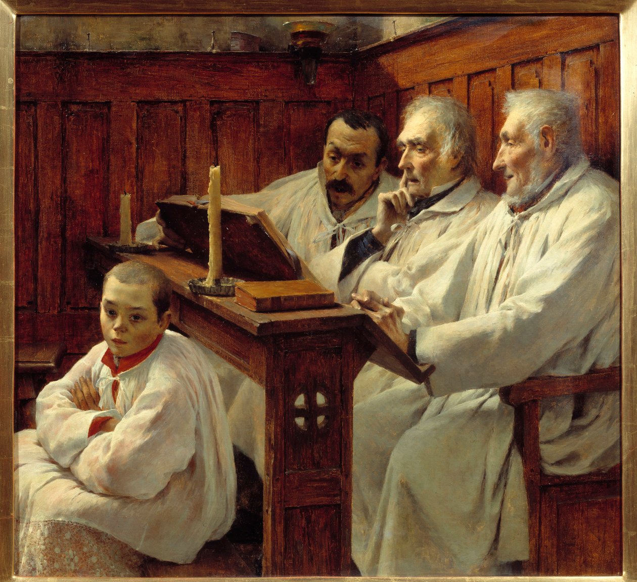 The Creed Priests and Choir Child Reading the Bible