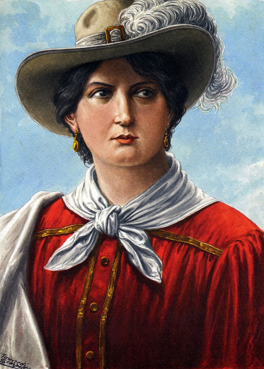 Portrait of Anita Garibaldi, First Wife of Giuseppe Garibaldi
